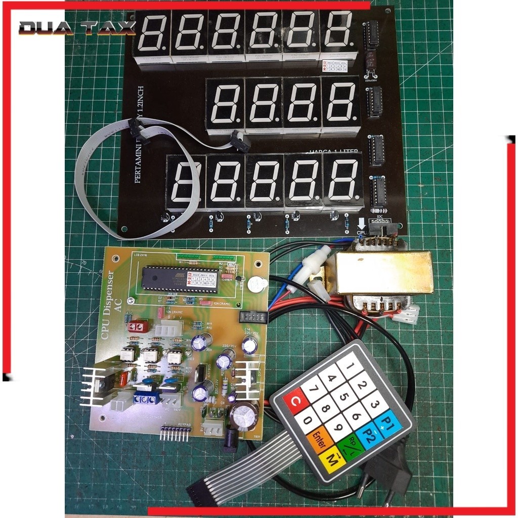 Jual Set CPU Pom Mini Digital Pertamini Display 7 Segmen Keypad Custom ...
