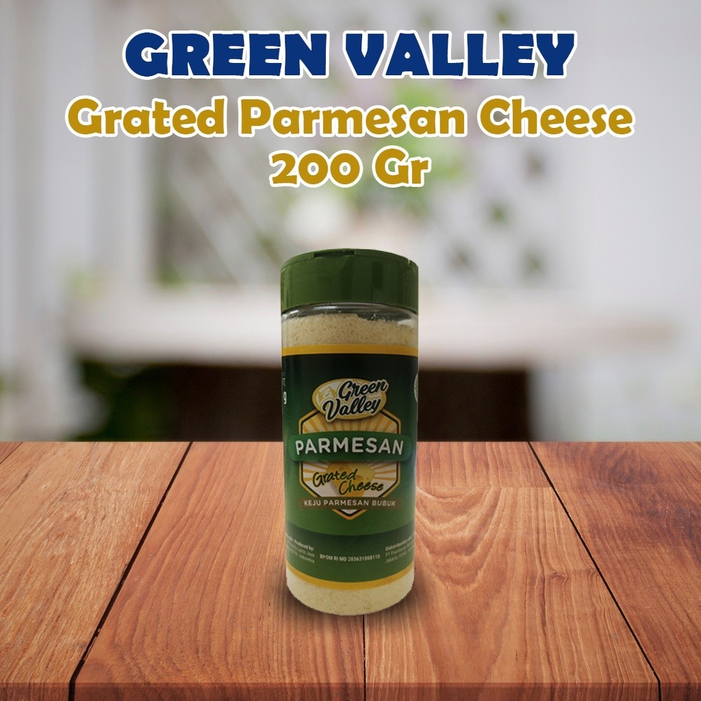 Jual GREEN VALLEY Grated Parmesan Cheese 200 Gr | Shopee Indonesia