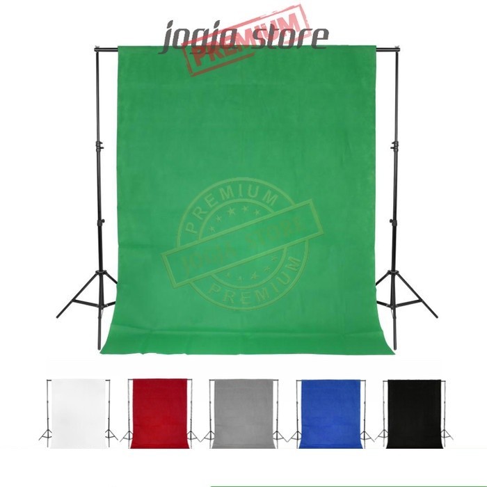 Jual Kain Backdrop Studio Foto Green Screen Latar Polos Background 2x3M | Shopee Indonesia
