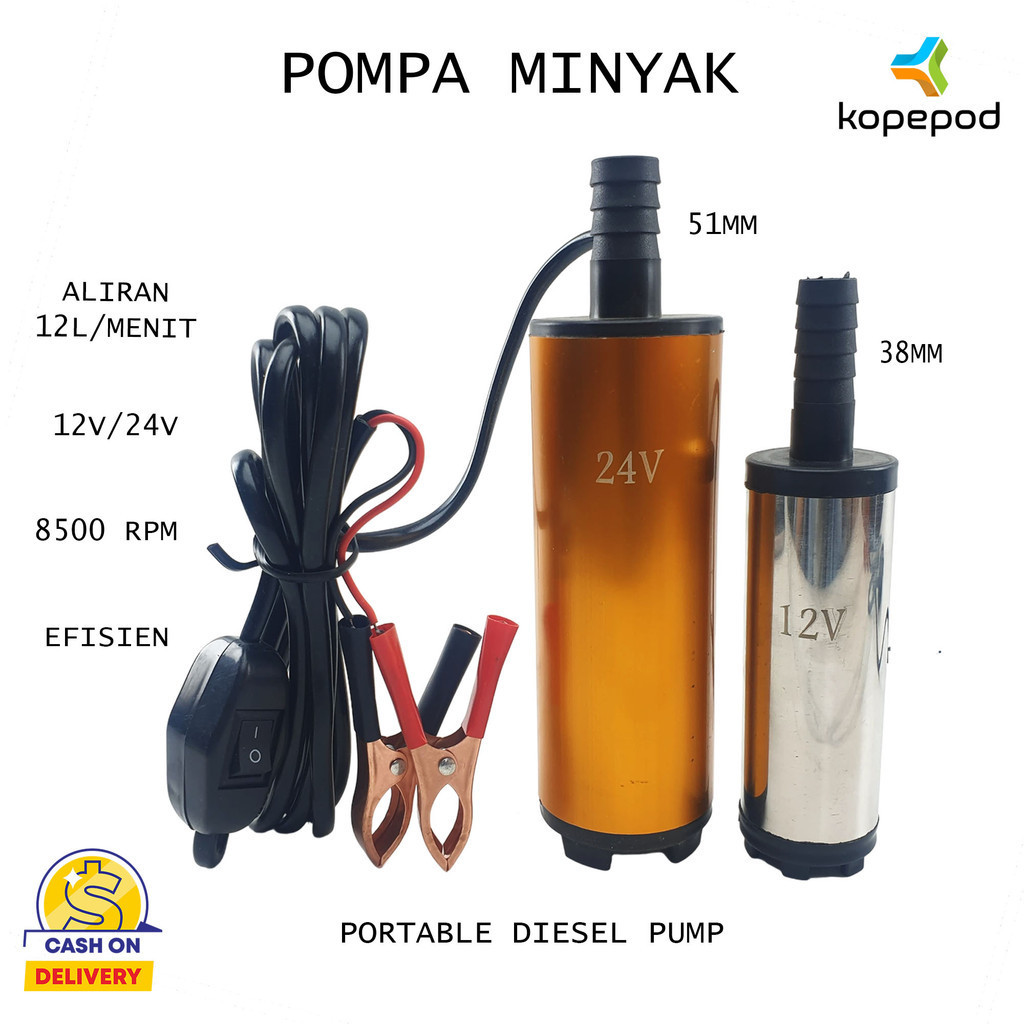 Jual Pompa Minyak 12V 24v Celup Air Mini Oli Solar Air Submersible ...