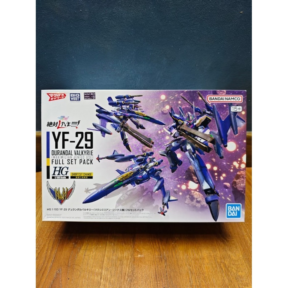 Jual HG YF-29 Durandal Valkyrie Maximilian Jenius Use Full Set Pack Bandai | Shopee Indonesia