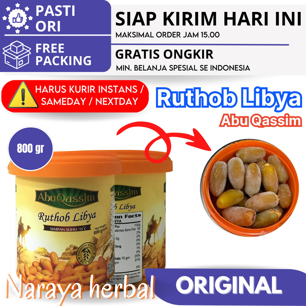Jual Kurma RUTHOB Libya - Kurma Muda kemasan ember 800 gram (Bisa ...