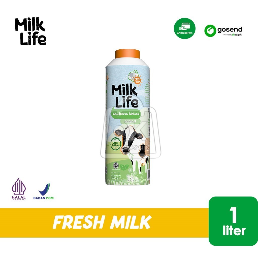 Jual Susu Fresh MILK LIFE Bebas Laktosa 1 Liter ORIGINAL IJO (KHUSUS ...