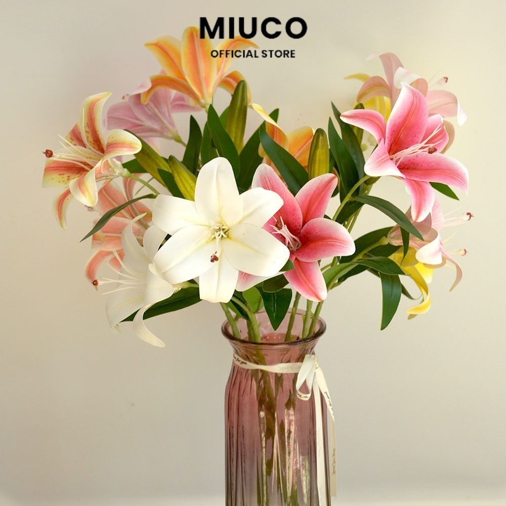 Jual MIUCO - Bunga L2 Lily Latex Cabang 2 Artificial Bunga lili Palsu ...