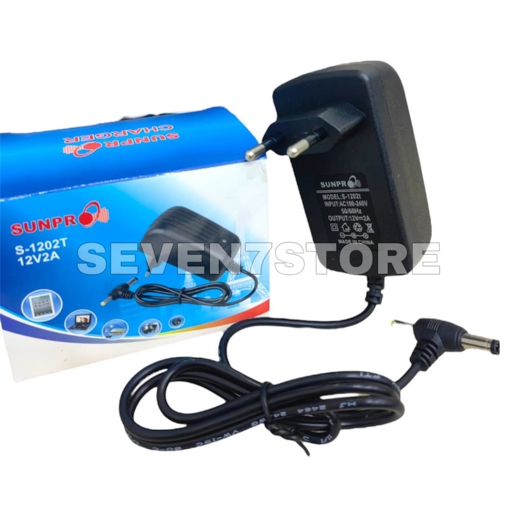 Jual Adaptor Laptop CCTV Modem Router Sunpro 12v 2A S-1201T | Shopee ...