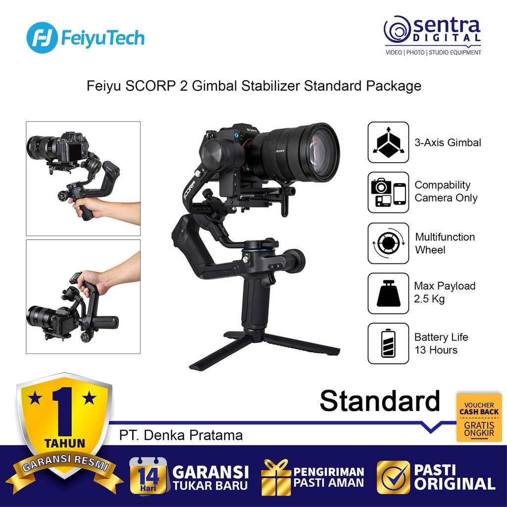 Jual Feiyu SCORP 2 Gimbal Stabilizer for Camera with AI-Tracker (Standard) | Shopee Indonesia