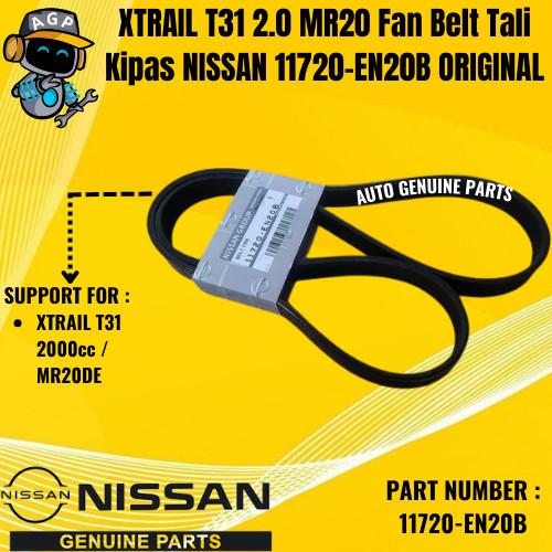 Jual XTRAIL T31 2.0 MR20 Fan Belt Tali Kipas NISSAN 11720-EN20B ORIGINAL | Shopee Indonesia