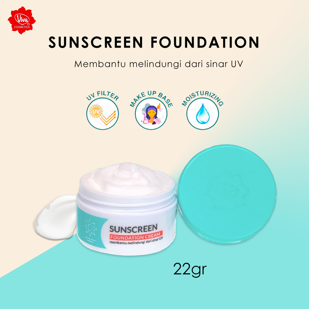 Jual Viva Sunscreen Foundation Cream 22gr Krim Sunscreen | Shopee Indonesia