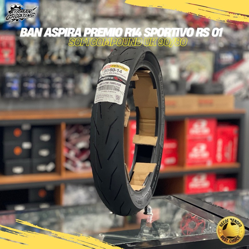 Jual BAN LUAR ASPIRA PREMIO SPORTIVO RS-01 R14 90/80 SOFT COMPOUND TUBLES ORIGINAL (Produksi ...