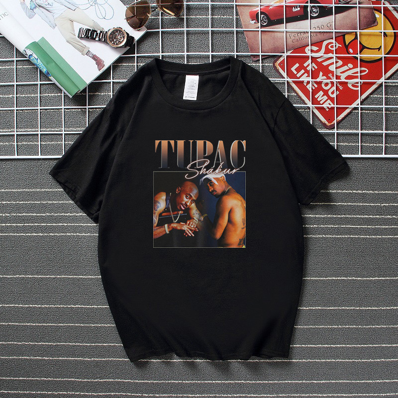 Jual Kaos Hitam Tupac 2pac Kaos Hip Hop Shakur Makaveli Rapper Snoop ...