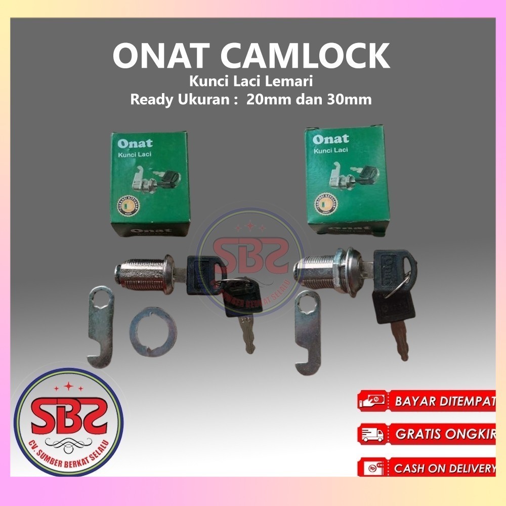 Jual Cam Lock camlock Kunci Laci Lemari ONAT 103 - 30 mm dan 20mm ...