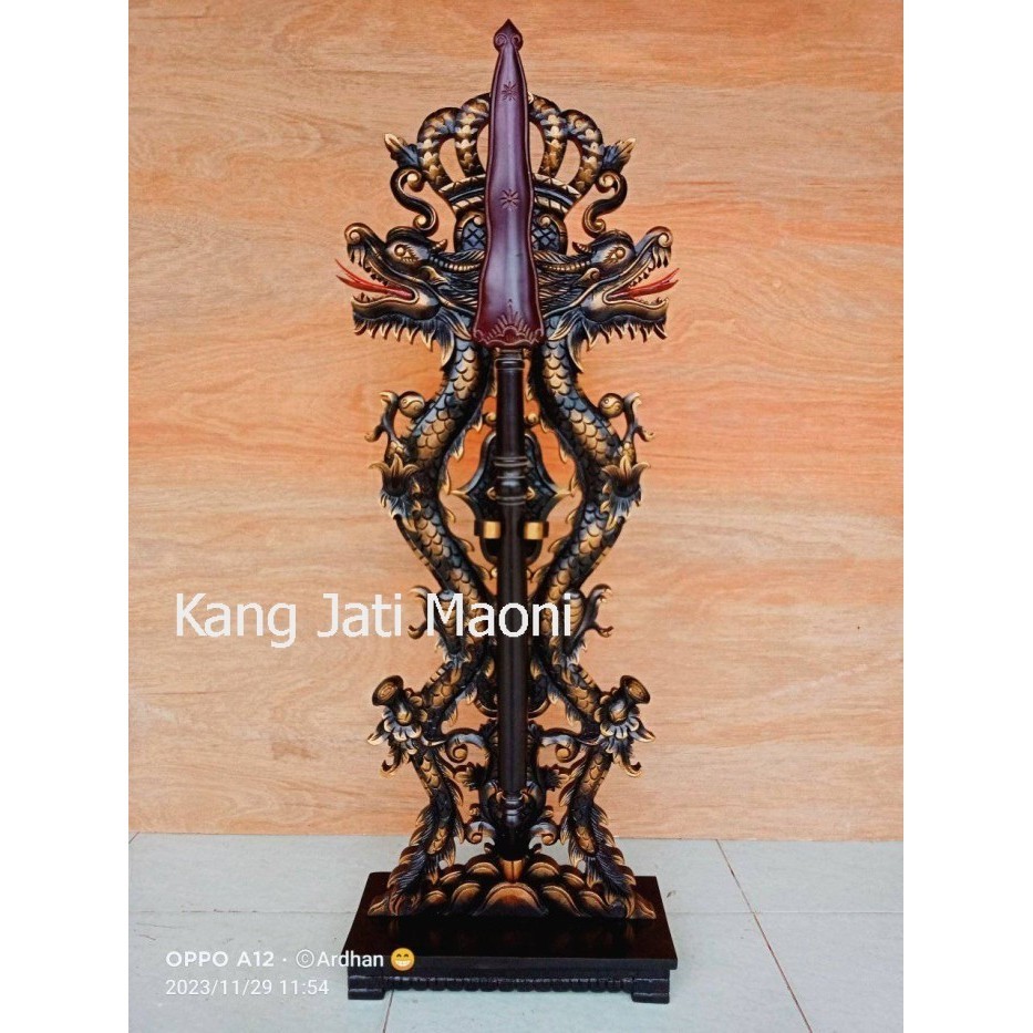 Jual jagrak keris naga raja kembar standing isi 1 keris finishing ...