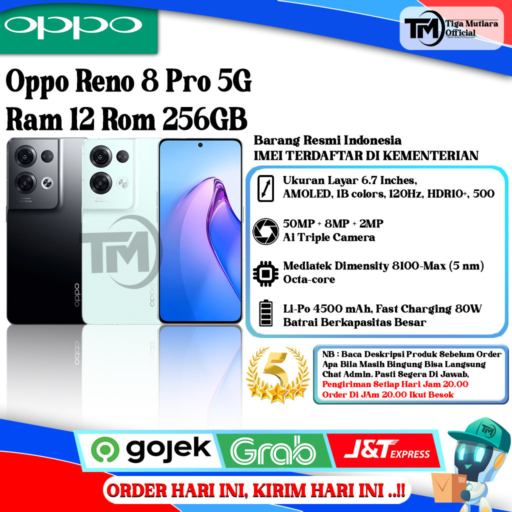 Jual Oppo Reno 8 Pro 5G Ram 12 Rom 256GB Segel Original & Bergaransi ...