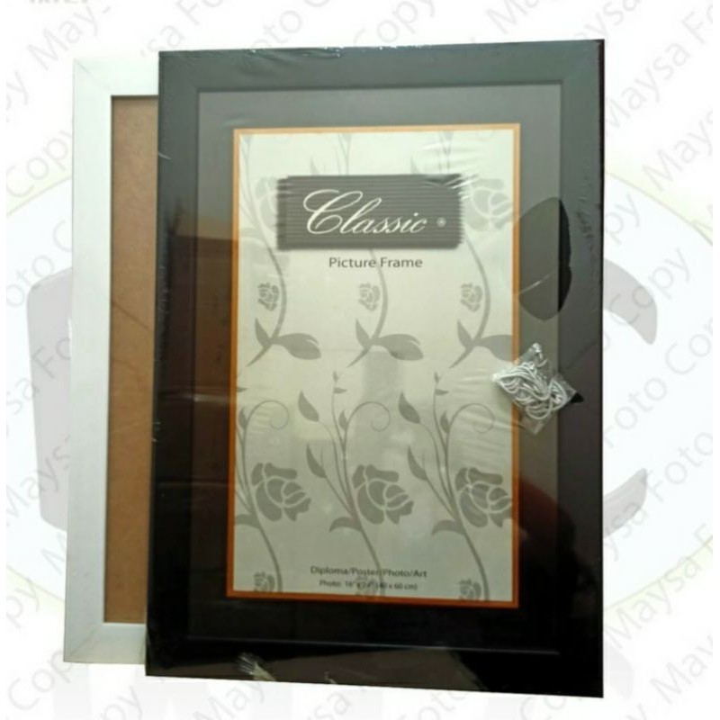 Jual Bingkai foto 60x90 full hitam dan putih tanpa kaca 5 cm | Shopee ...