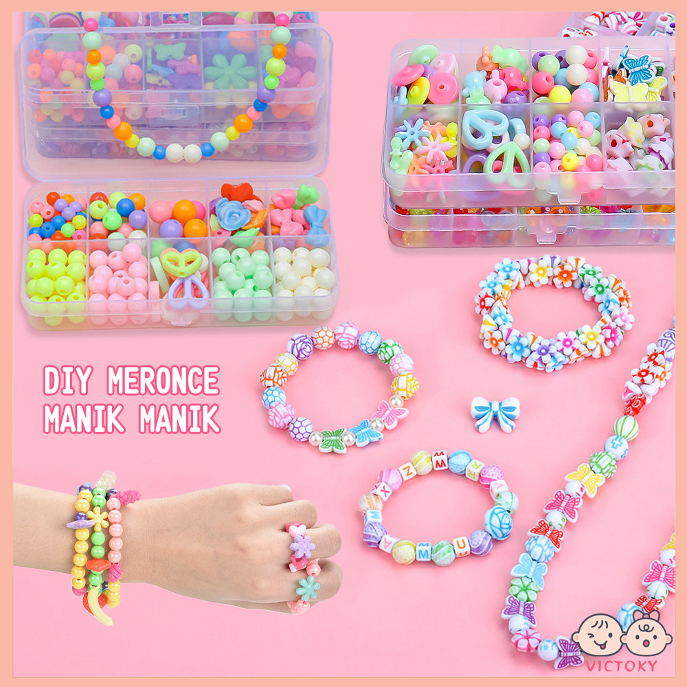 Jual VICTOKY 1 Set DIY Manik Manik Gelang Lengkap Aesthetic Gelang ...