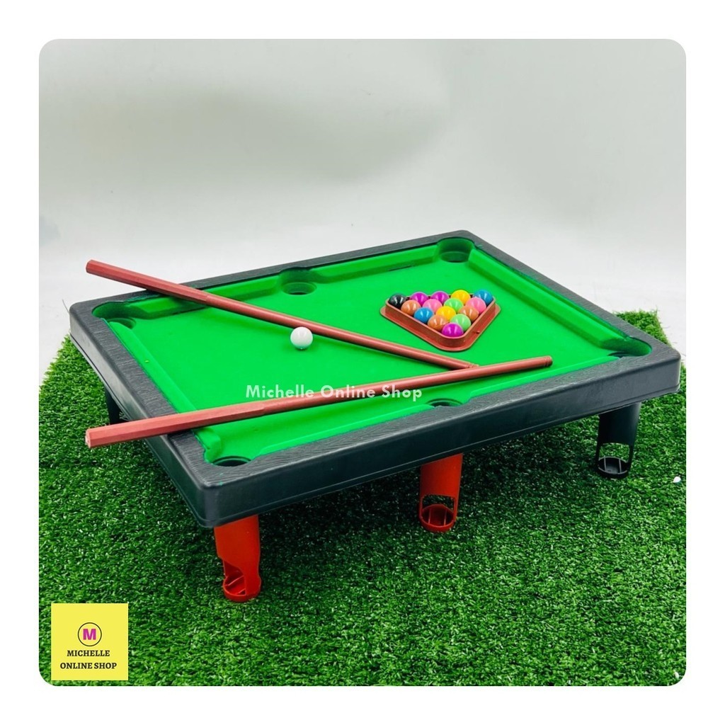 Jual Meja Biliar Mainan Biliar Anak Flocking Billiard Set Snooker Set ...