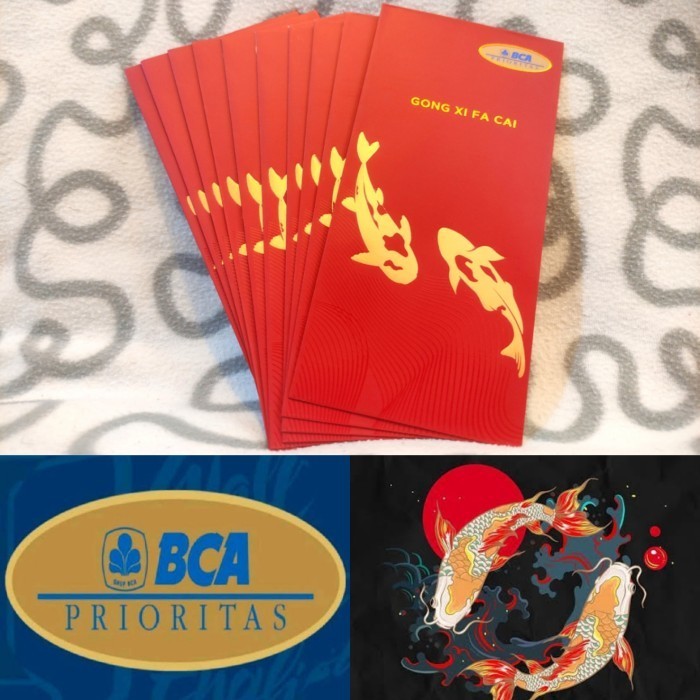 Jual BCA PRIORITAS 2024 isi 10 ikan koi bank limited angpao amplop ...