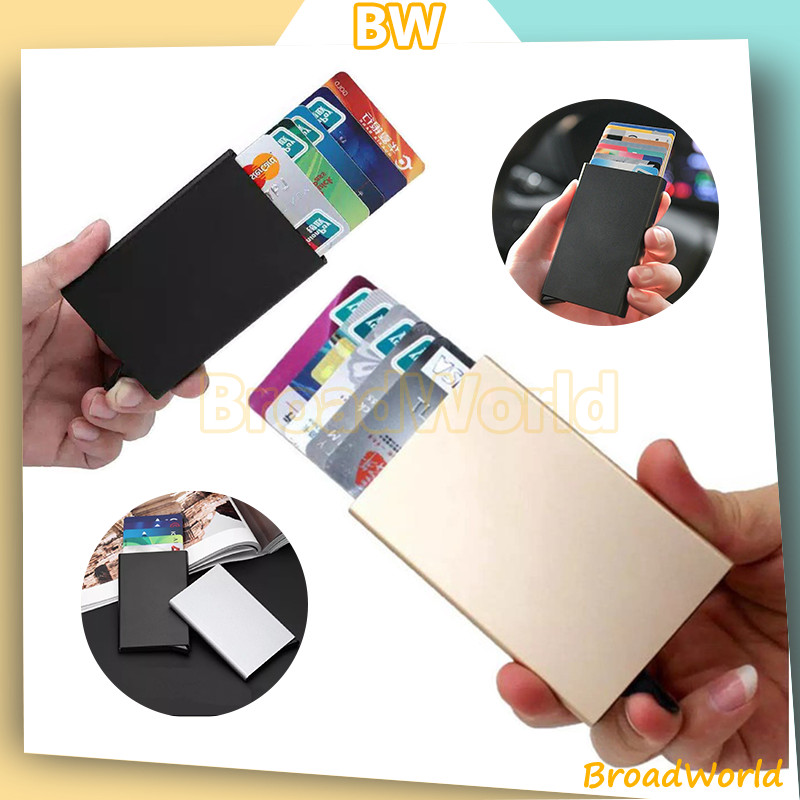 Jual Premium RFID Block Aluminium Card Holder Auto Pop Up Dompet Kartu ...