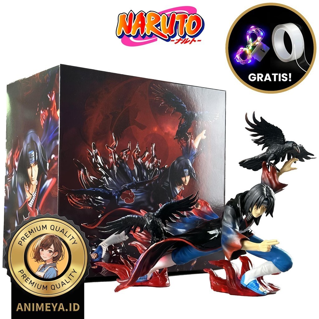 Jual Action Figure Statue Naruto Shippuden Itachi Uchiha Jongkok Studio ...