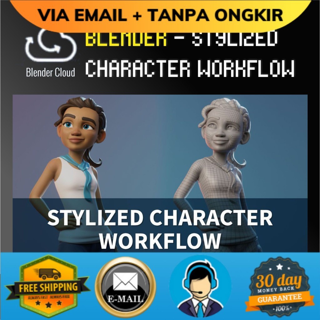 Jual [ FULL TUTORIAL] BLENDER CLOUD - BLENDER: STYLIZED CHARACTER ...