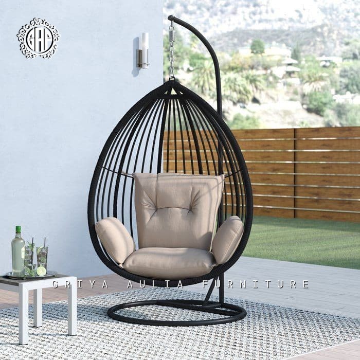 Jual Ayunan Rotan Sintetis Terbaik Ayunan Rotan Tiang Besi Shopee