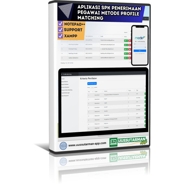 Jual Aplikasi Penerimaan Pegawai menggunakan SPK metode profile Matching | Shopee Indonesia