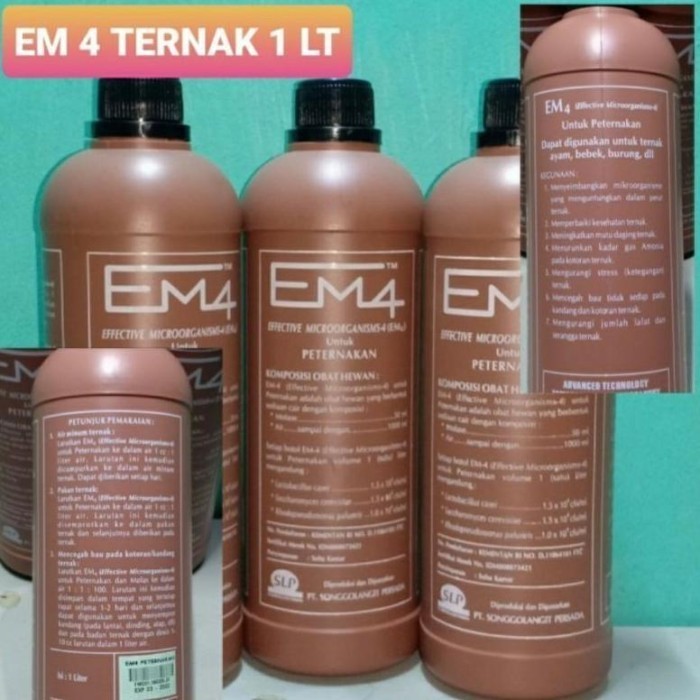 Jual EM4 Ternak Plus Molase 1 liter EM 4 Coklat Mikroorganisme ...