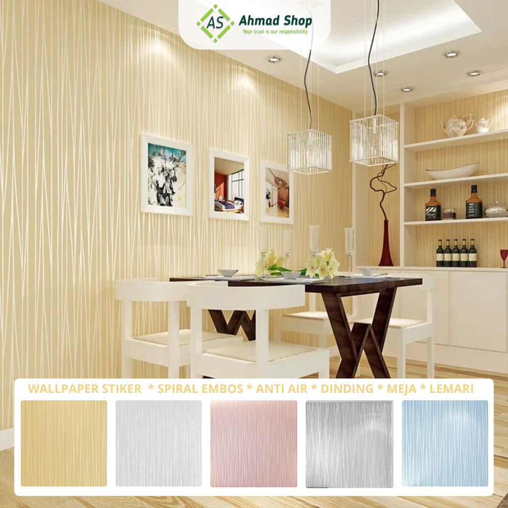 Jual [High Quality] Wallpaper Stiker Dinding Spiral Emboss Tekstur ...