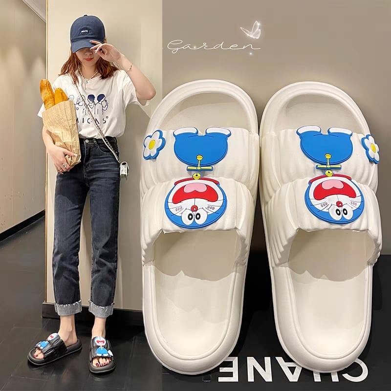 Jual HAILEY - Sandal Doraemon Dewasa Sendal Main Rumahan Slip On Wanita ...