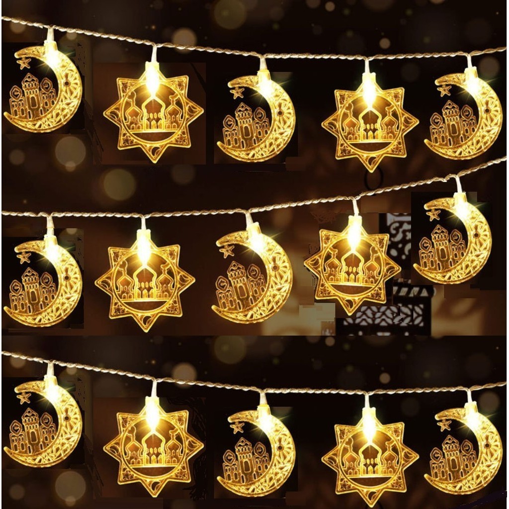 Jual Lampu MIX MATCH Lebaran Ramadhan Eid Mubarak LED 2 meter 3M Hiasan ...