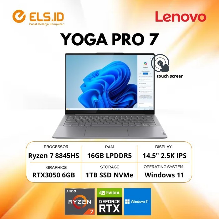 Jual Lenovo Yoga Pro 7 14AHP9 Touch Ryzen 7-8845HS 16GB SSD 1TB RTX3050 ...