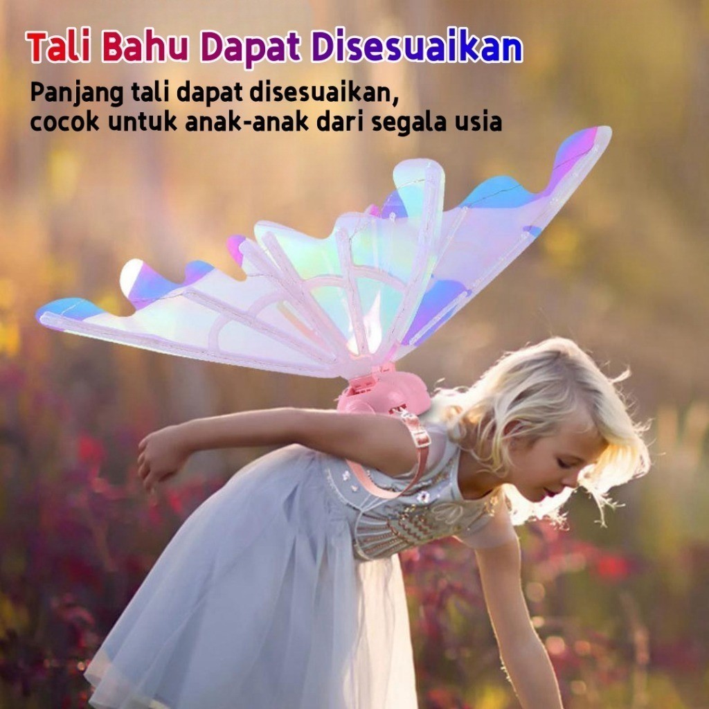 Jual Mainan Bercahaya Sayap Malaikat Kecil Dengan Musik Sayap kupu-kupu ...