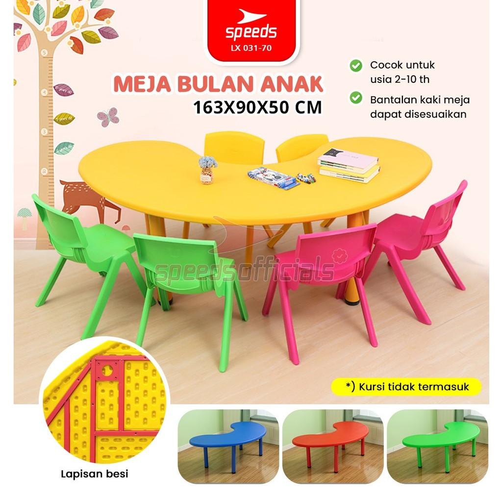 Jual SPEEDS Meja Belajar Anak Bulan Moon Table Besar HDPE Meja TK Paud ...