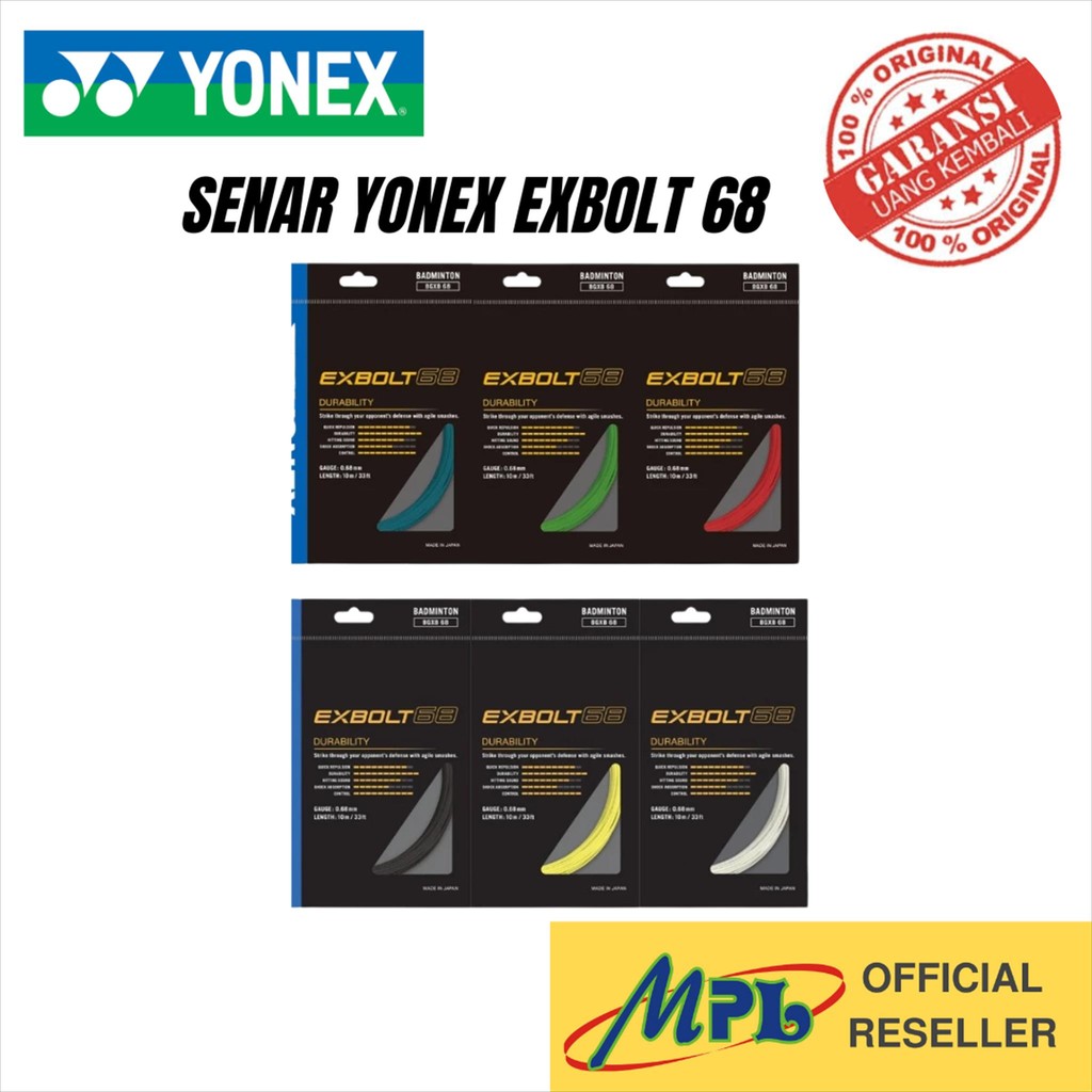 Jual SENAR/SENAR BADMINTON YONEX EXBOLT 68 | Shopee Indonesia