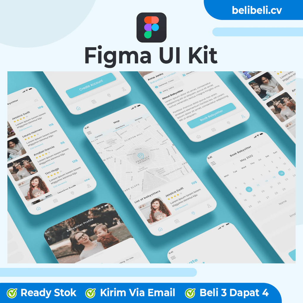 Jual Babysitter, Babysitting, Nanny, Child-care Figma UI App | Shopee ...