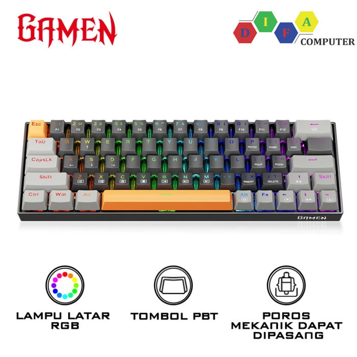 Jual Keyboard Gamen Titan III Mechanical Switch Blue Gaming Wired RGB ...