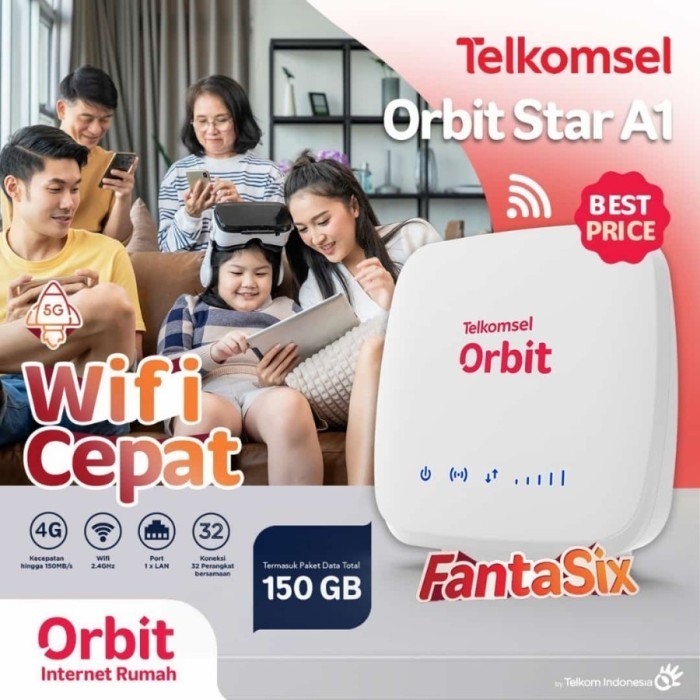 Jual Telkomsel Orbit A1 Modem Router Modem Wifi 4G Free Perdana Orbit ...