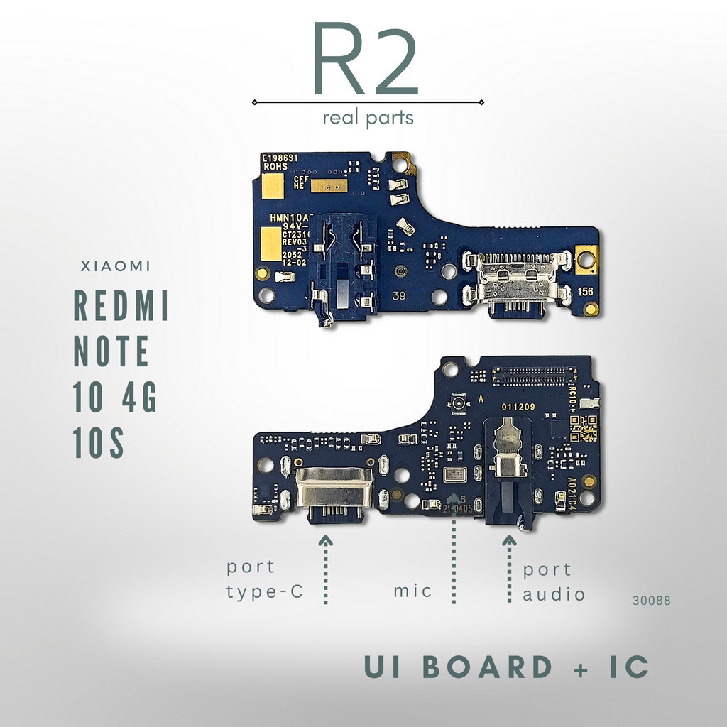 Jual Papan Cas Mic Plus IC XIAOMI Redmi Note 10 4G / Note 10s UI Board ...