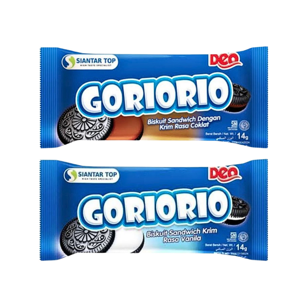 Jual Goriorio gorio 1pack isi 20pcs rasa vanila, mix dan coklat ...