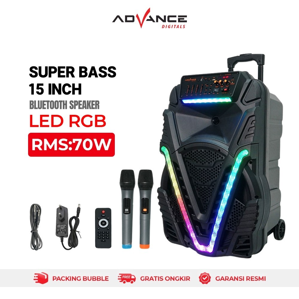 Jual Advance K-1507 Speaker Karaoke Meeting Bluetooth Speaker 15 inch ...