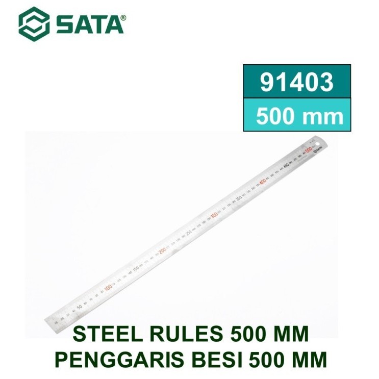 Jual SATA Penggaris besi 500mm Steel Rules 50cm Sata 1000mm Steel Rules ...