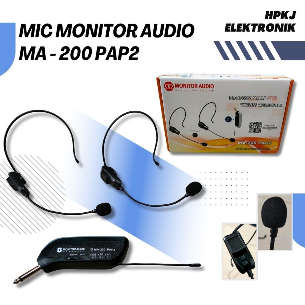 Jual MIC MONITOR AUDIO MA-200 PAP2/MIC BANDO WIRELESS SYSTEM PORTABLE ...