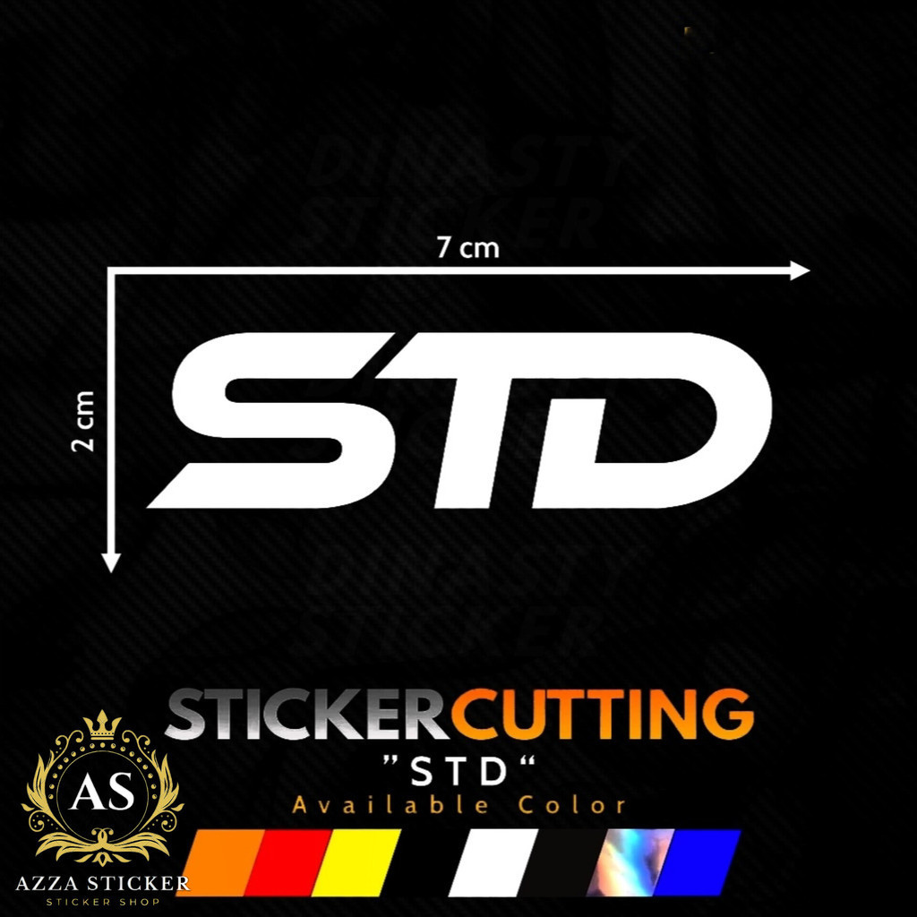 Jual STIKER STD STANDARD BODY MOTOR VISOR MOTOR HELM MOTOR STICKER ...