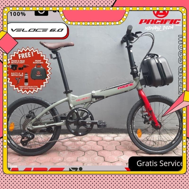 Jual PACIFIC VELOCE 6.0 20 inch sepeda lipat pasific Folding Bike | Shopee Indonesia