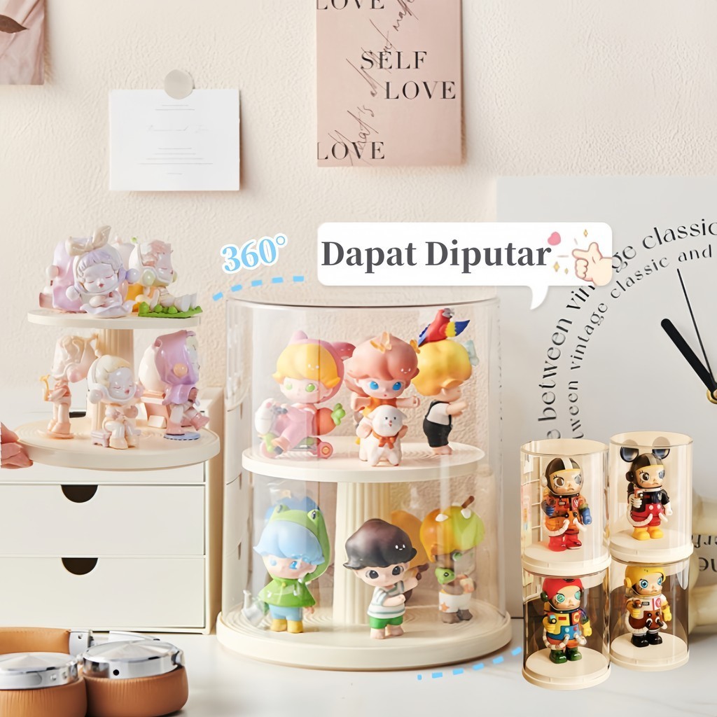 Jual 360°Rotasi Kotak Display Putar blind box cinnamoroll box acrylic ...