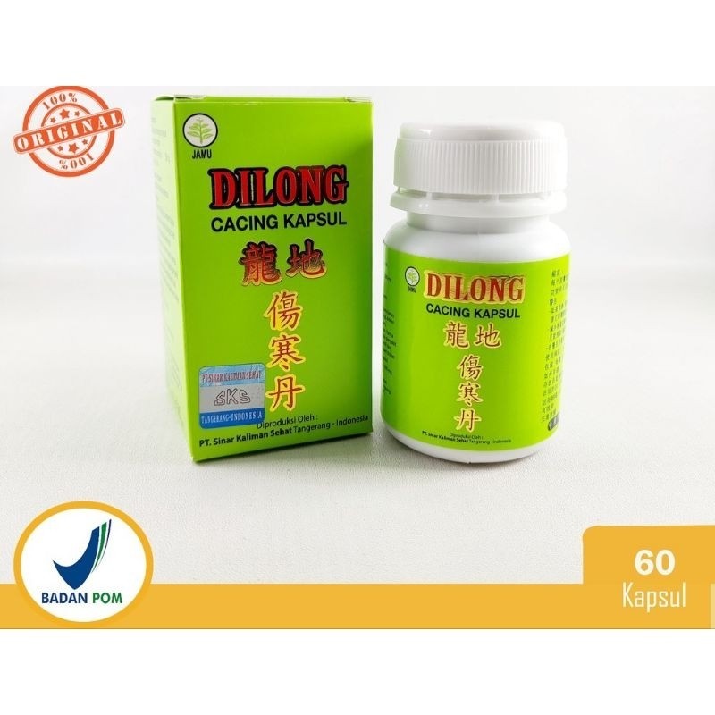 Jual DiLong 60kapsul Obat Cacing kapsul untuk demam tipes | Shopee ...
