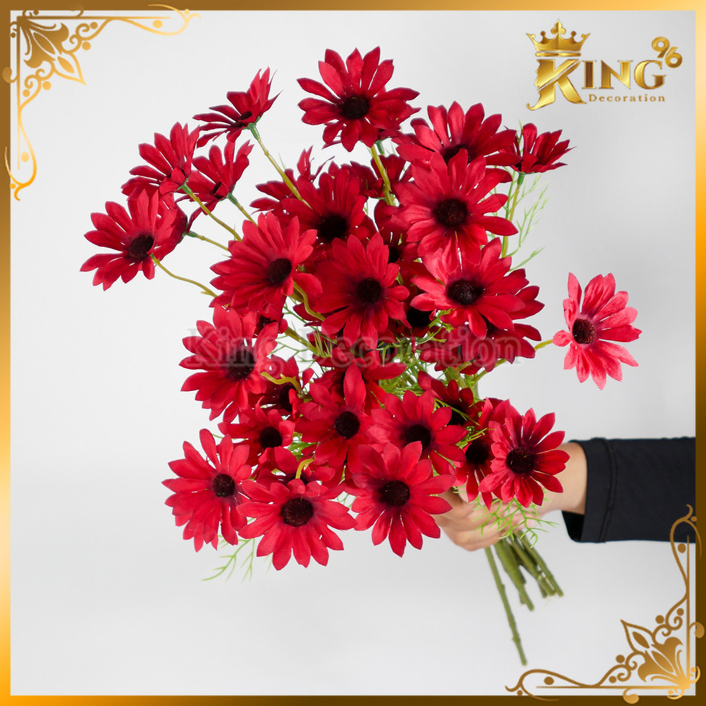 Jual Bunga Aster Cemara Panjang Artificial Flowers Daisy Chamomile ...