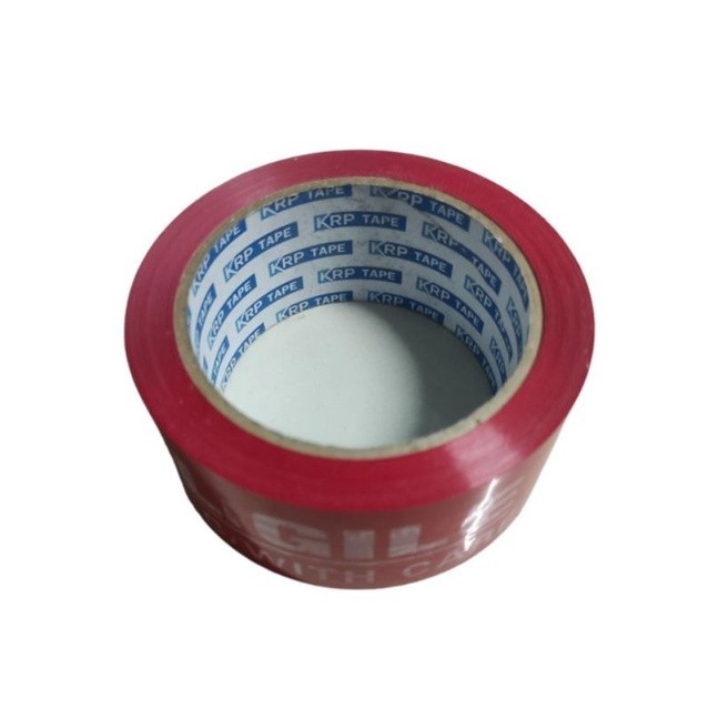 Jual LAKBAN FRAGILE MERAH | LAKBAN FRAGILE PUTIH 48MM X 100 YARD FULL ...