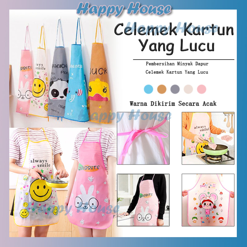 Jual Dapur Celemek Masak Pelindung Pakaian Motif Karakter Lucu Murah ...