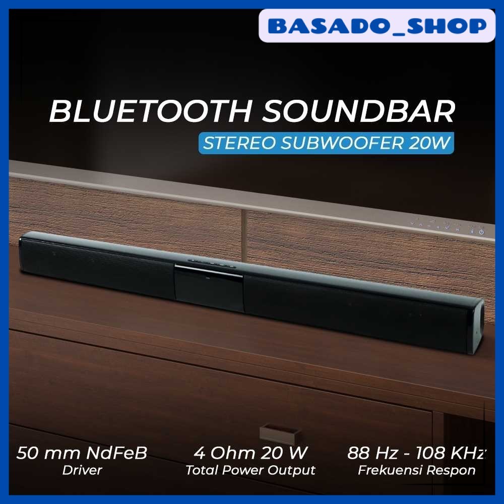 Jual Soundbar Bluetooth Active Speaker Home Theater Subwoofer 20W - BS ...